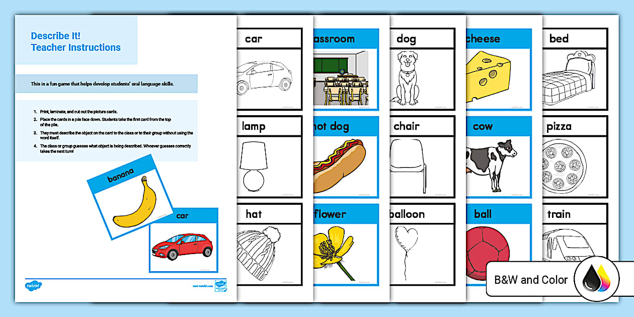 Describing Objects Oral Language Game (professor feito)