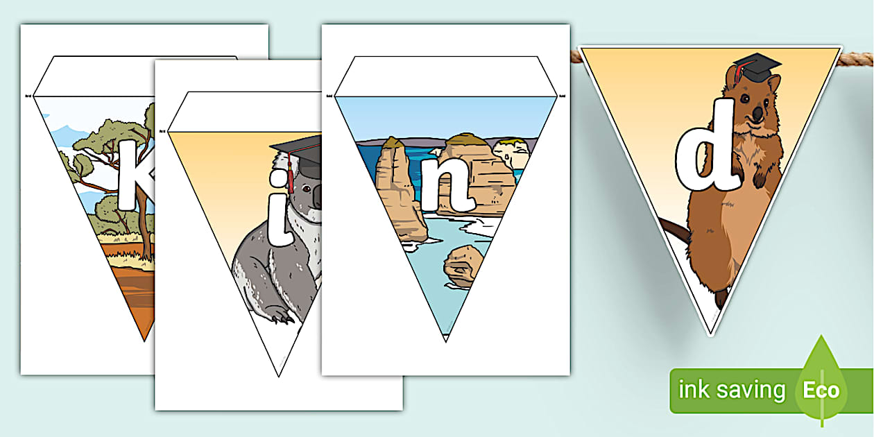 Preschool Graduation Bunting - Australian Animal Theme