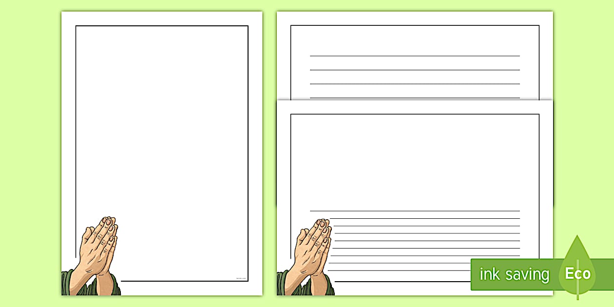 Editable Praying Themed Page Border Pack (teacher made)