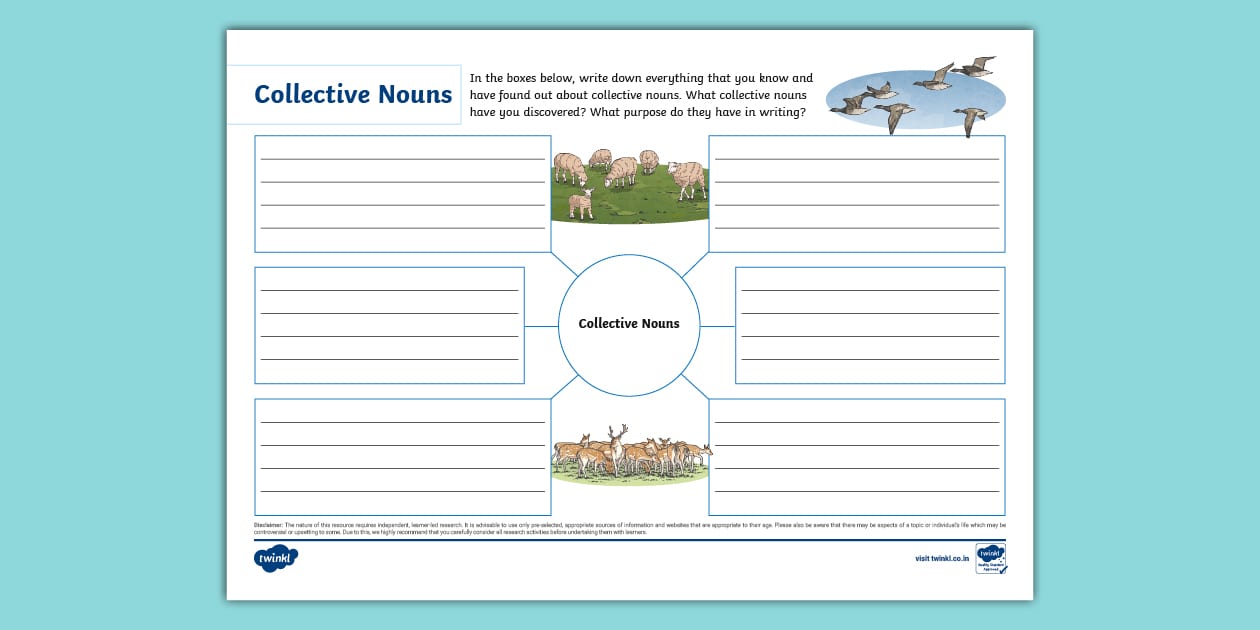 Collective Nouns Mind Map - Twinkl Mind Maps (teacher made)