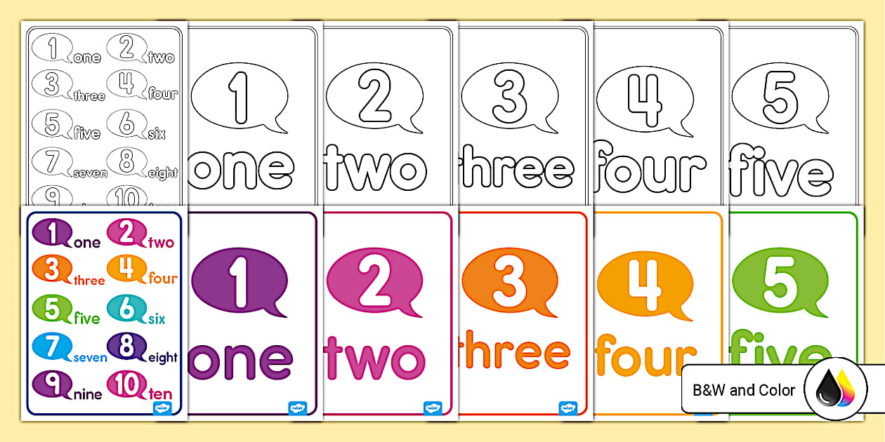 Numbers 1-10 Posters (teacher made) - Twinkl