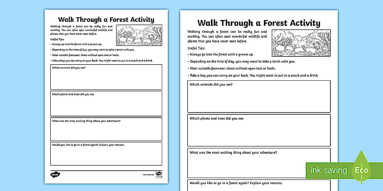 Walk Through a Forest Activity (Teacher-Made) - Twinkl