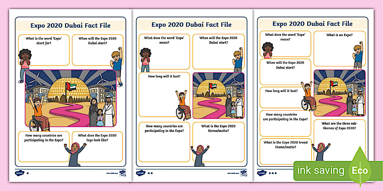Expo 2020 Dubai Differentiated Fact File (teacher made)