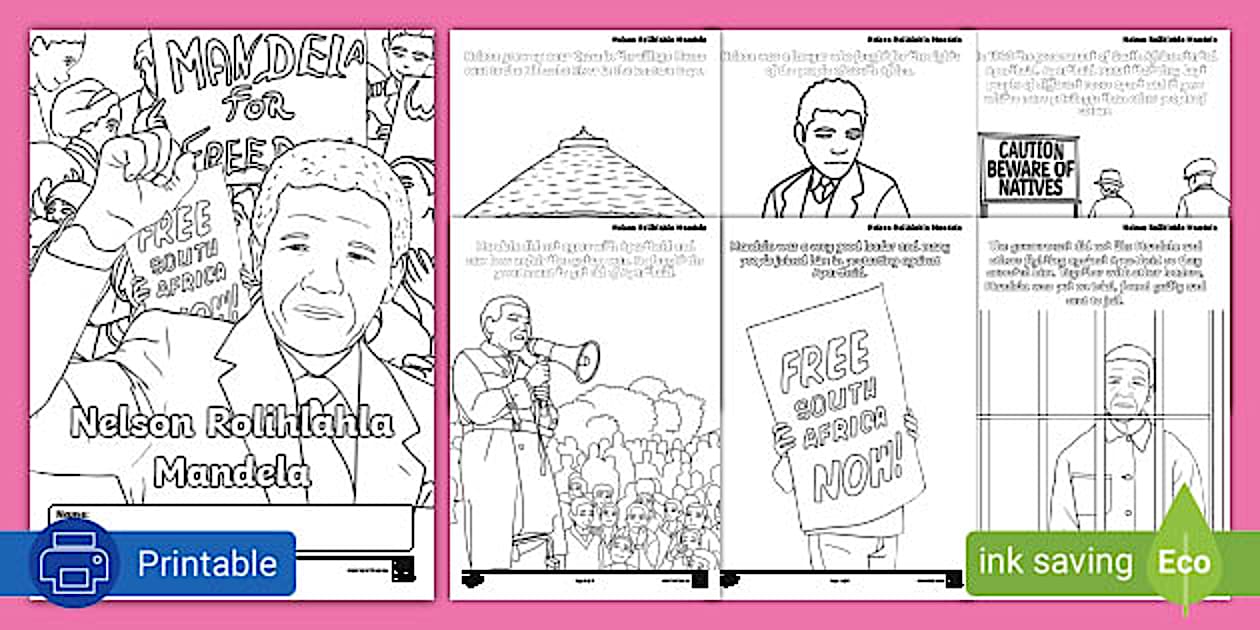 Nelson Mandela Colouring Book | Mandela Day | South Africa