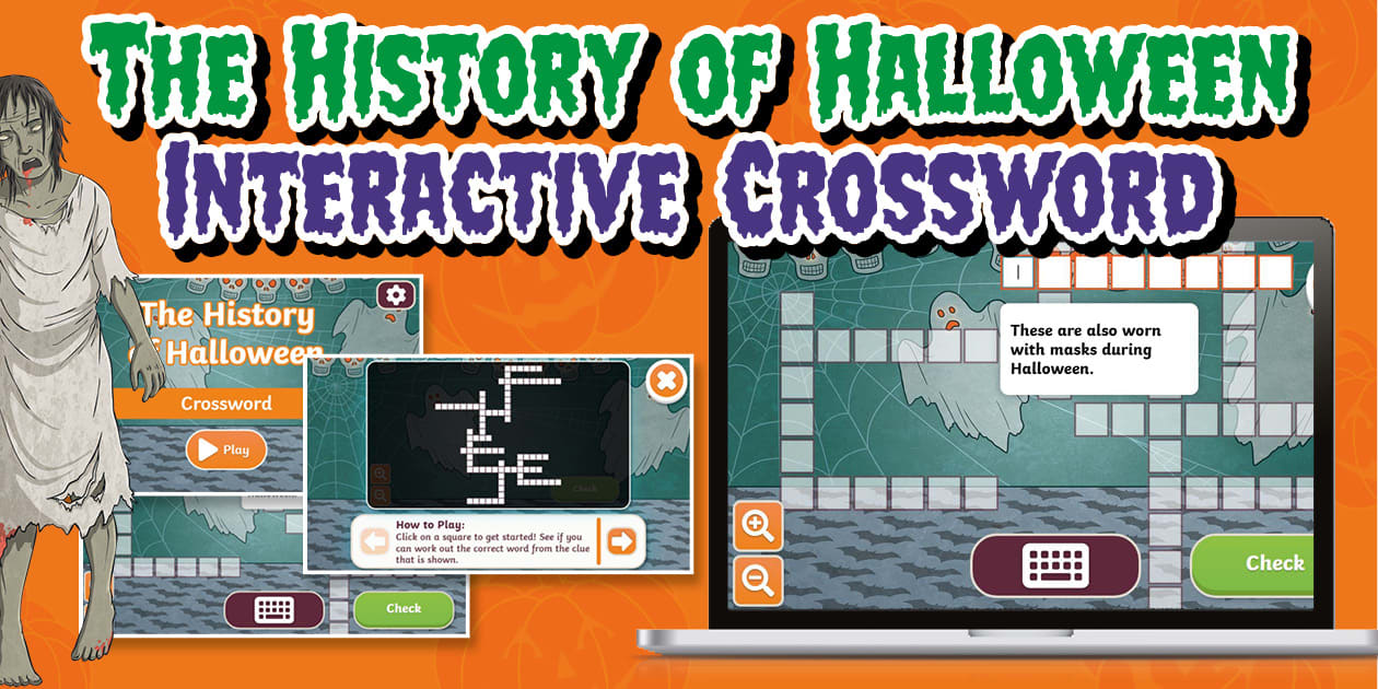 * NEW * The History of Halloween Interactive Crossword