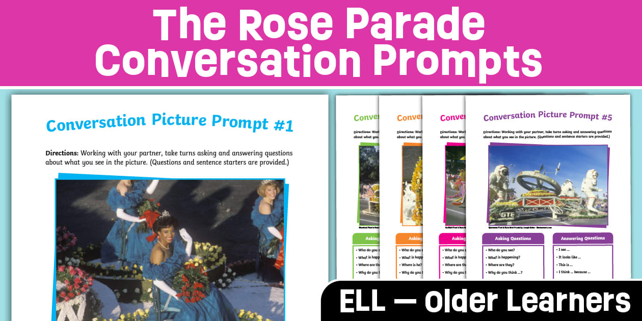 Rose Parade Conversation Picture Prompts for ELL