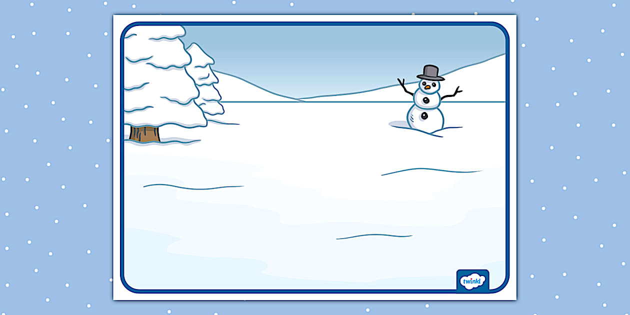 Build a Winter Scene Background (teacher made) - Twinkl