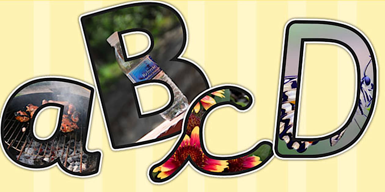 Summer Themed Size Editable Photo Display Lettering - summer