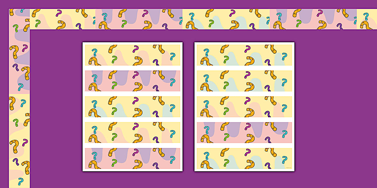 Question Mark Bulletin Board Borders (teacher made) - Twinkl