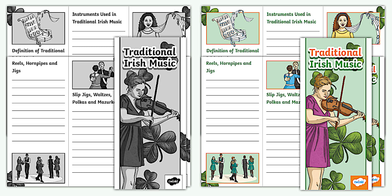 Traditional Irish Music Leaflet Template (Teacher-Made)