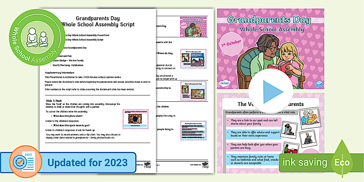 Grandparents' Day Whole School Assembly Pack - Twinkl