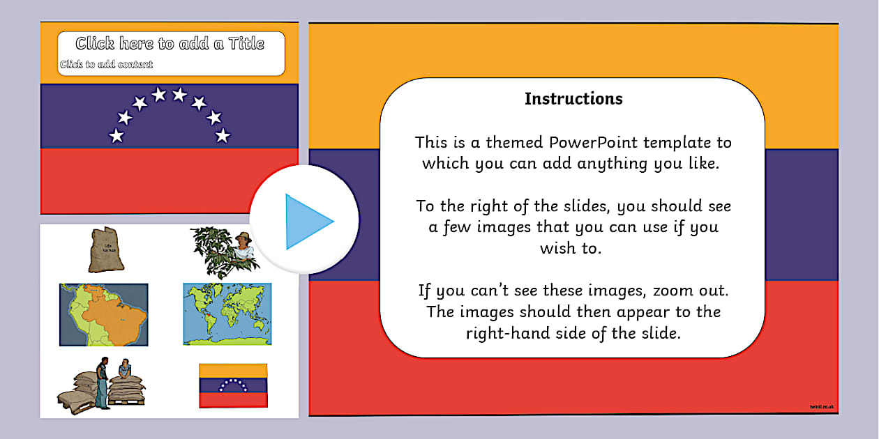 Venezuela Themed Editable PowerPoint Template (teacher made)
