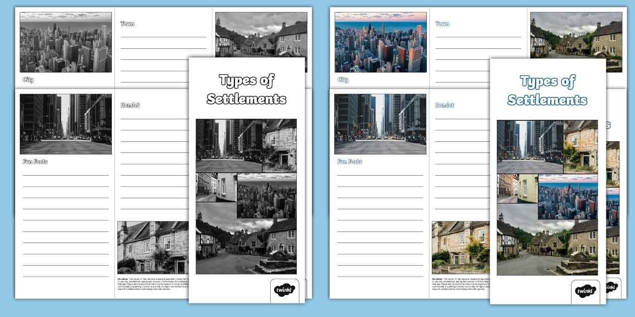 Types of Settlements Leaflet Template - Twinkl