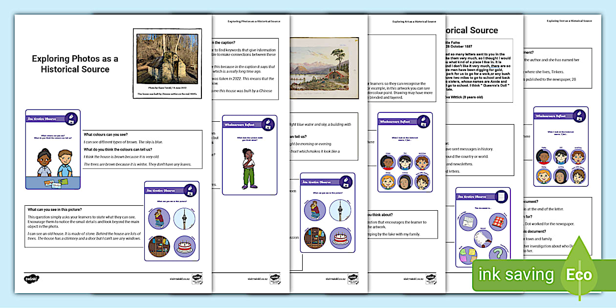 ANZHC: Sources & Perspectives History Explorer Cards Exemplar Y0-3