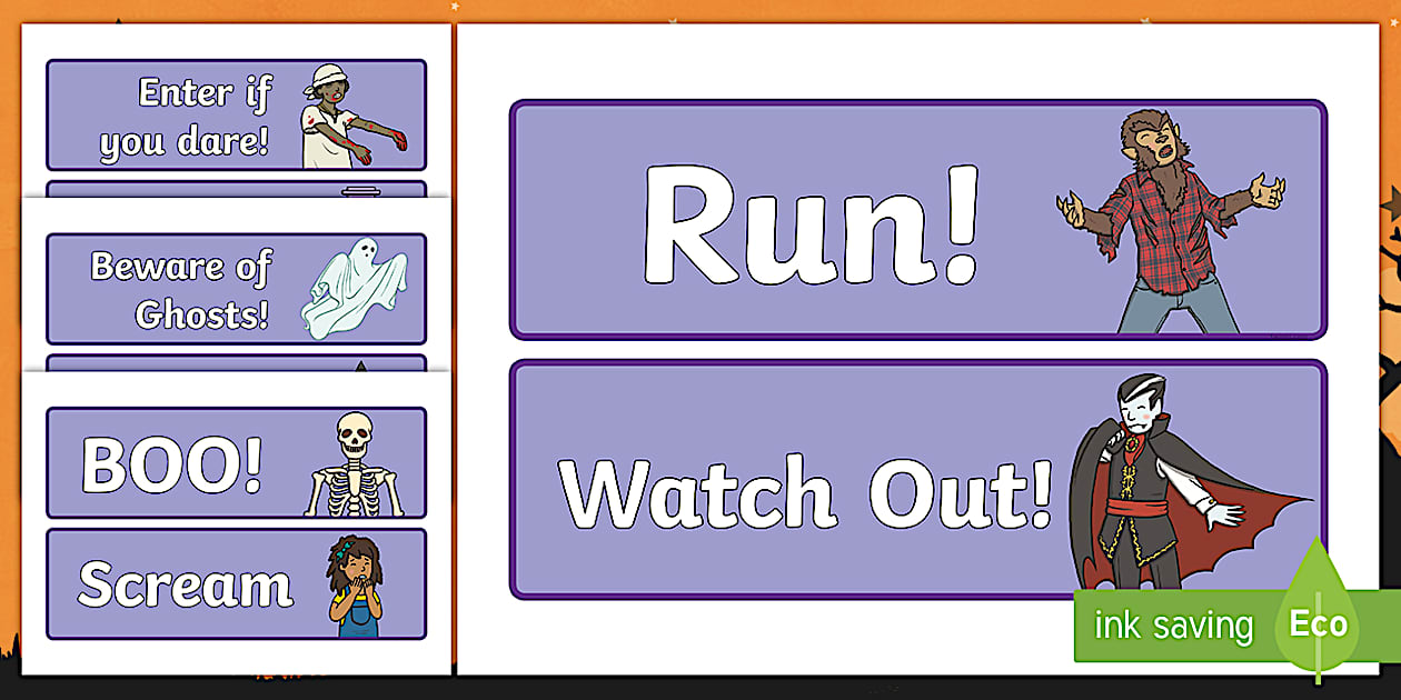 Halloween Signs Printable - Haunted House Decorations