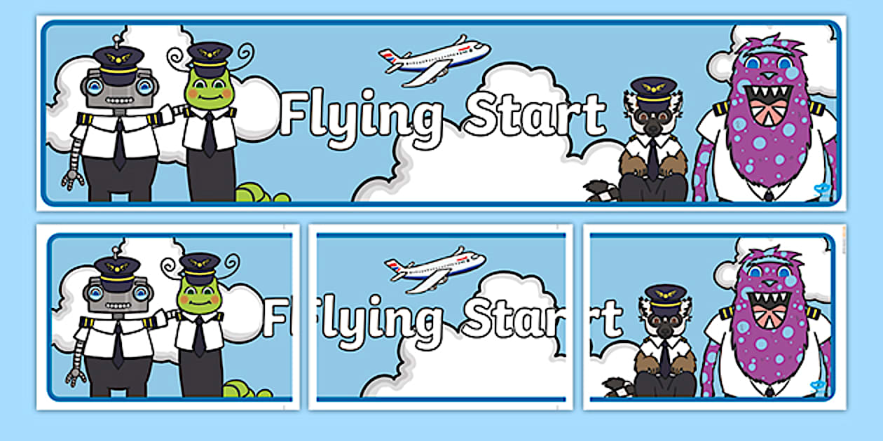 Twinkl Handwriting Flying Start Intervention Display Banner