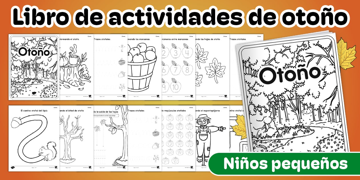 Libro de actividades de otoño para niños pequeños