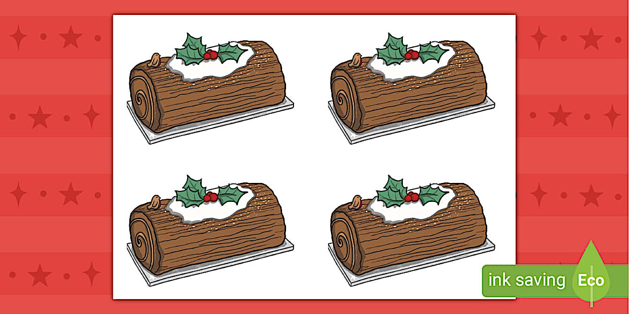 Editable Christmas Yule Logs - Twinkl