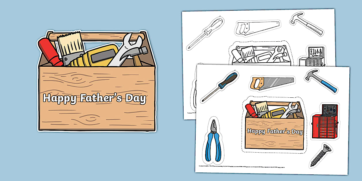 Father's Day Tools and Toolbox Cut-Outs (teacher made)