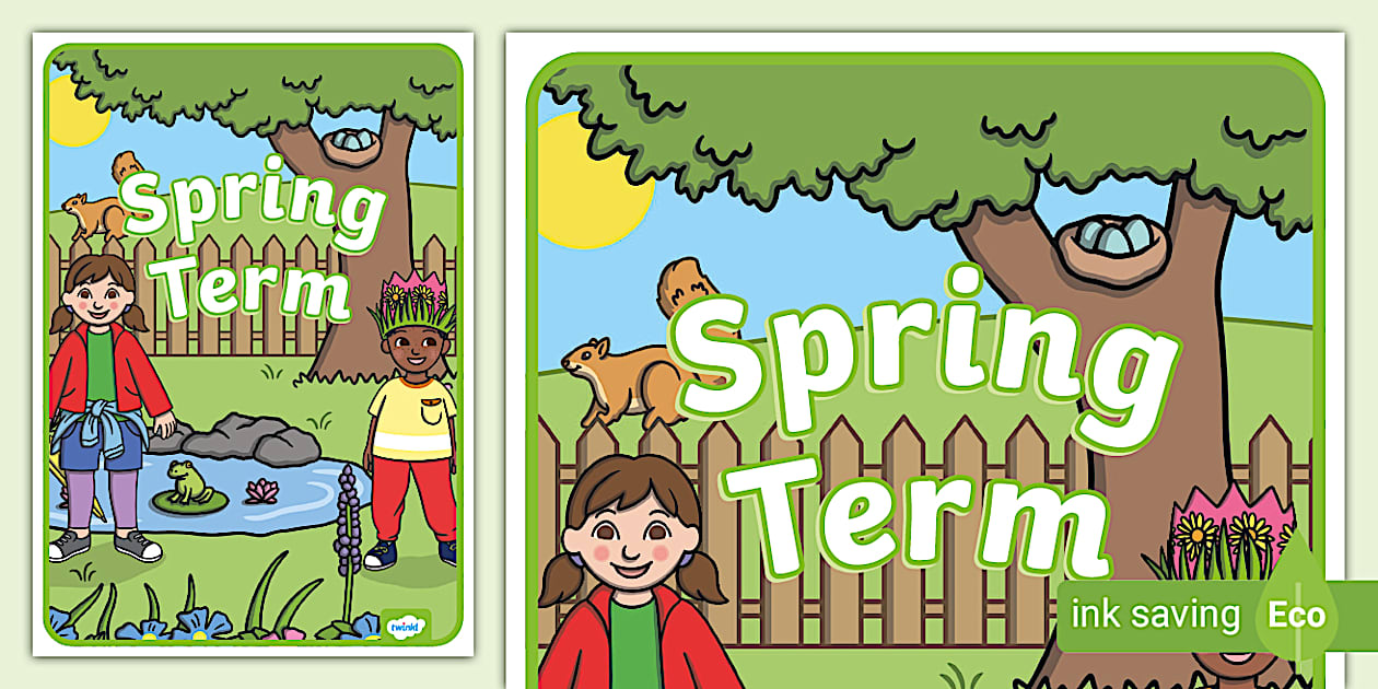 Spring Term Folder Divider (teacher made) - Twinkl