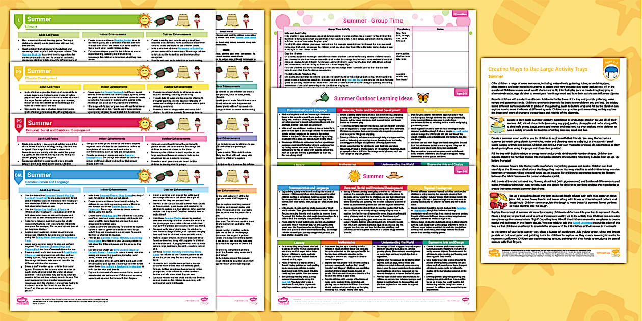 EYFS Ages 2-3 Summer Bumper Planning Pack | Twinkl - Twinkl