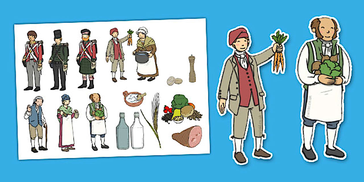Stone Soup Story Cut Outs (teacher made) - Twinkl