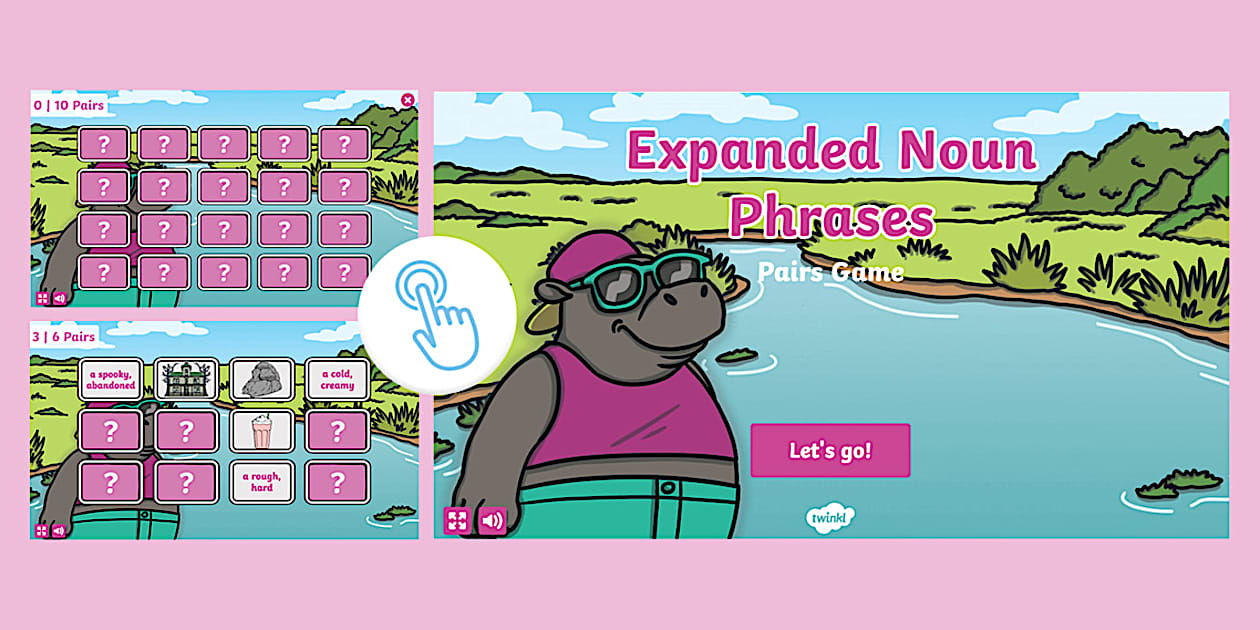Expanded Noun Phrases KS1 English Pairs Game - Twinkl