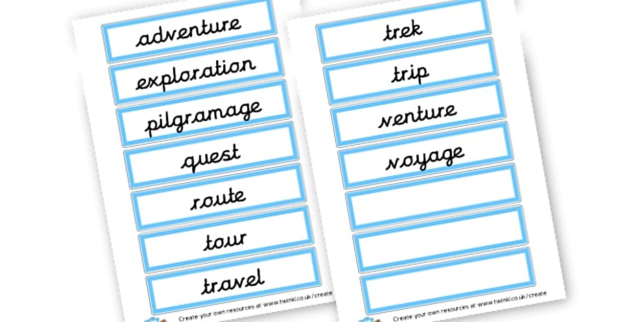 Journey Vocabulary Cards - Transport Primary Resources