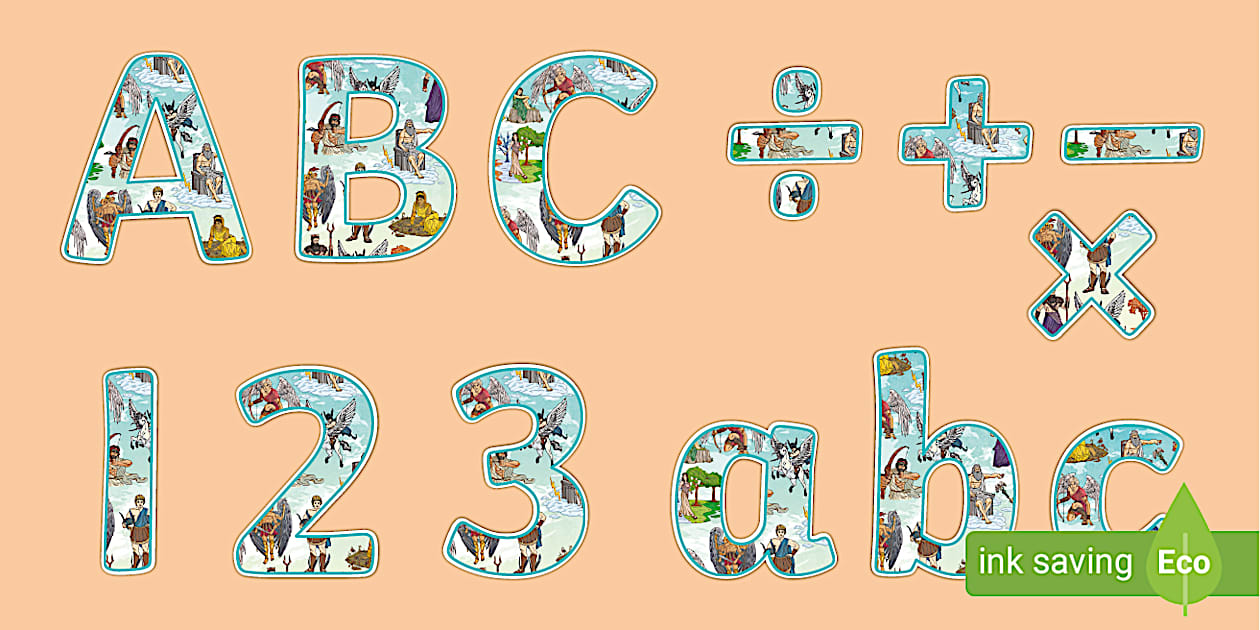 Greek Myths Alphabet Lettering (teacher made) - Twinkl