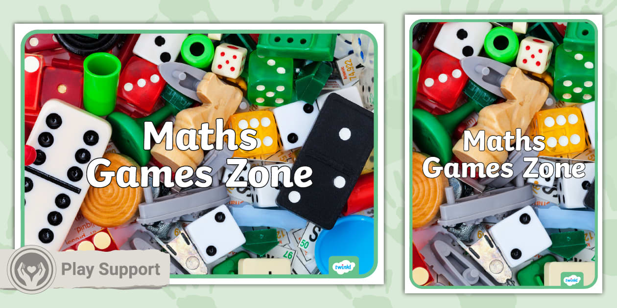 Maths Games Zone Play for All Ages Photo Display Poster