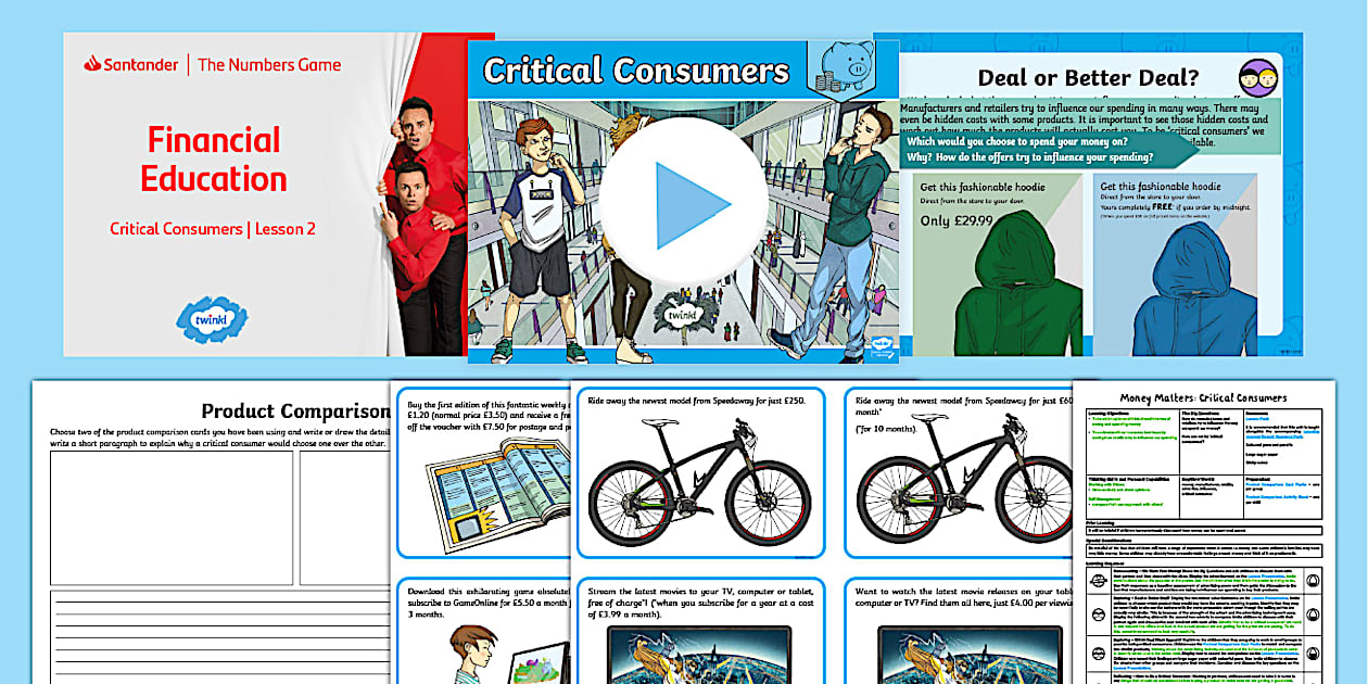 Financial Education Lesson 2: Critical Consumers Lesson Pack – Ages 9-11
