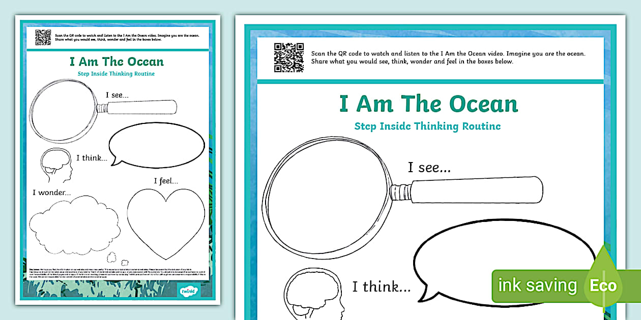 I Am The Ocean Step Inside Thinking Routine - Twinkl