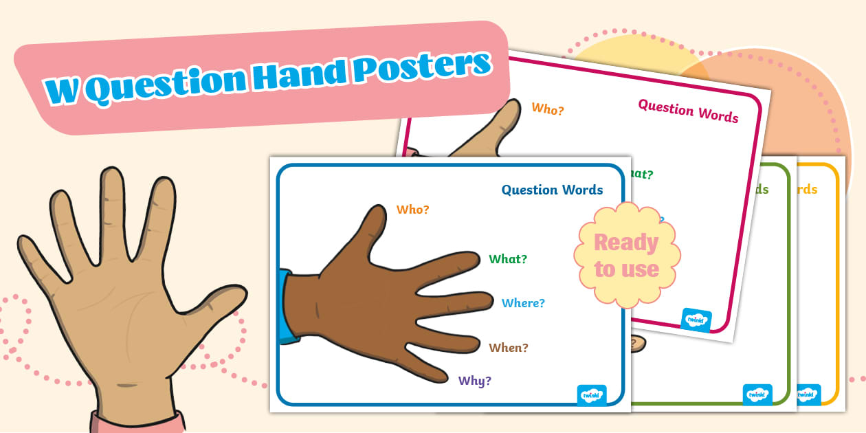 W Question Hand Posters