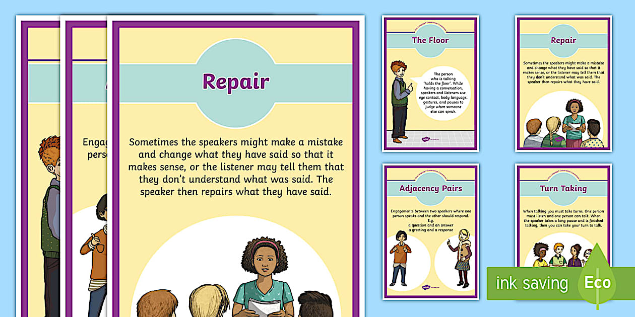 Oral Language – Conversation Conventions Display Posters