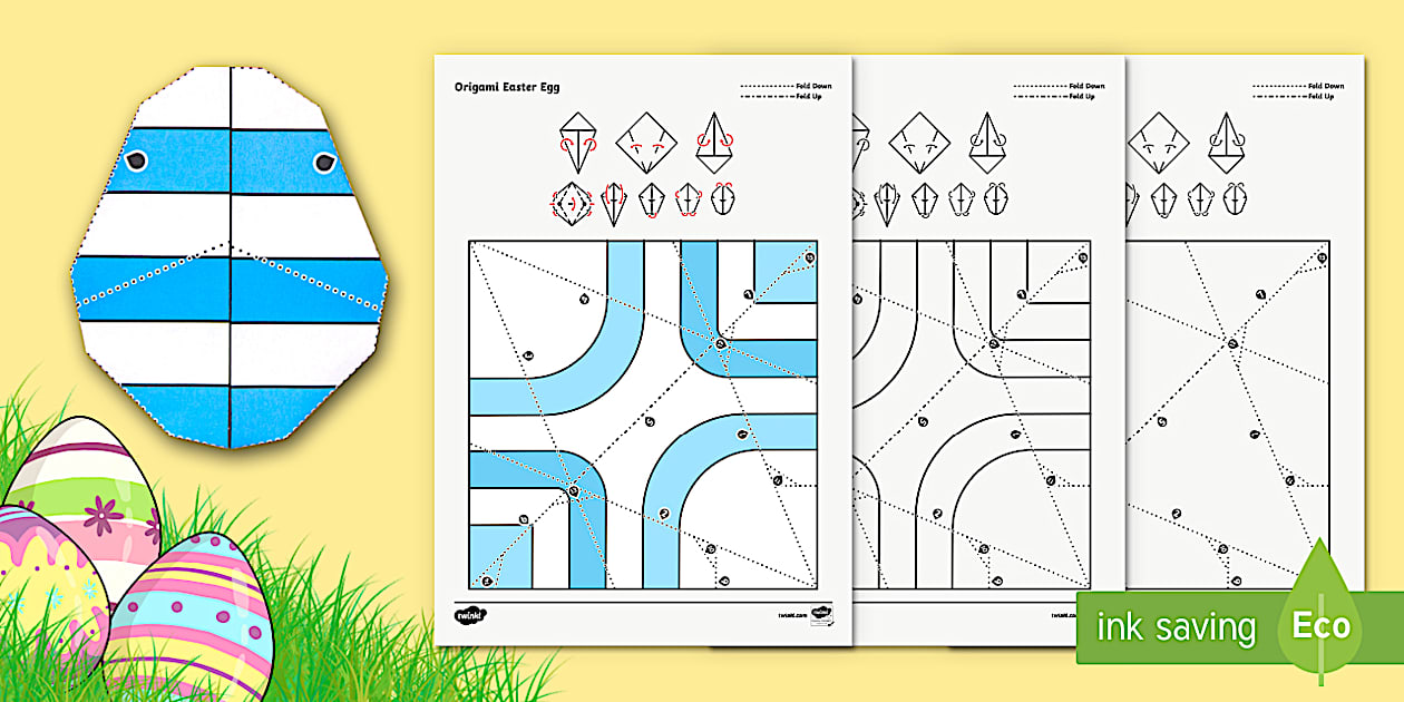 Simple Origami Easter Egg Paper Craft (teacher made)