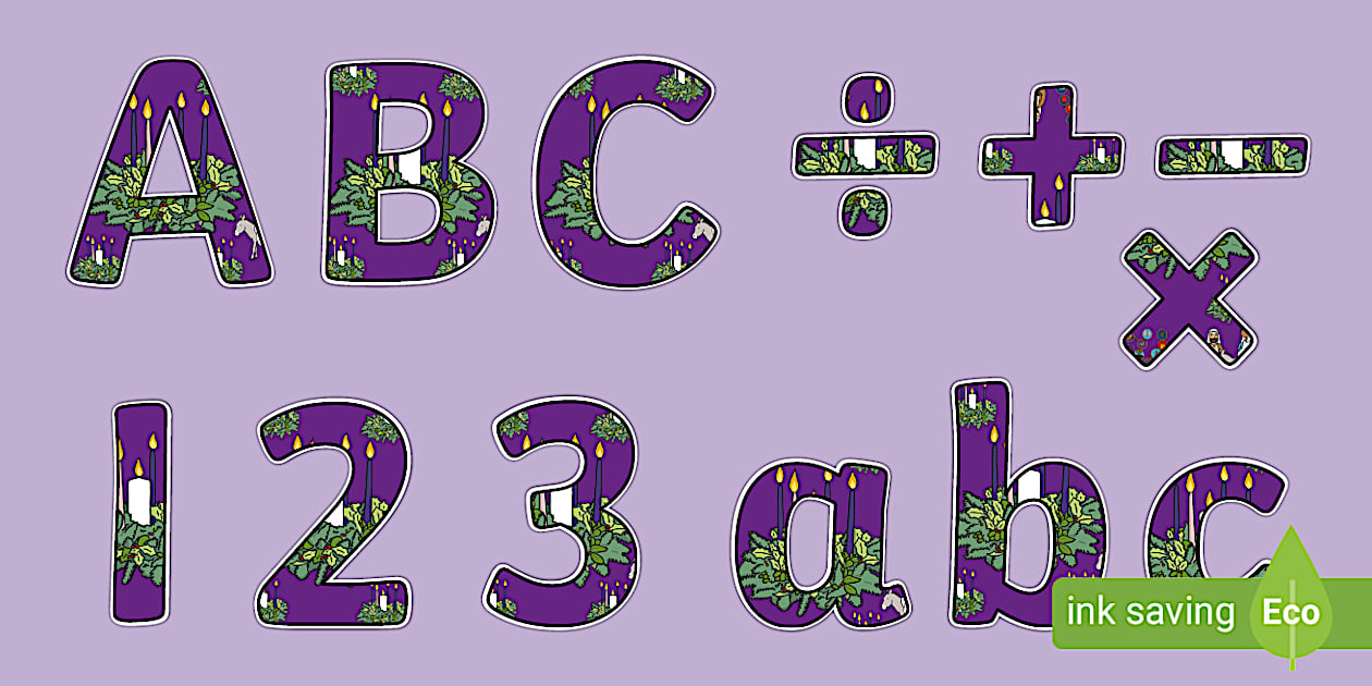 Advent Display Lettering (teacher made) - Twinkl