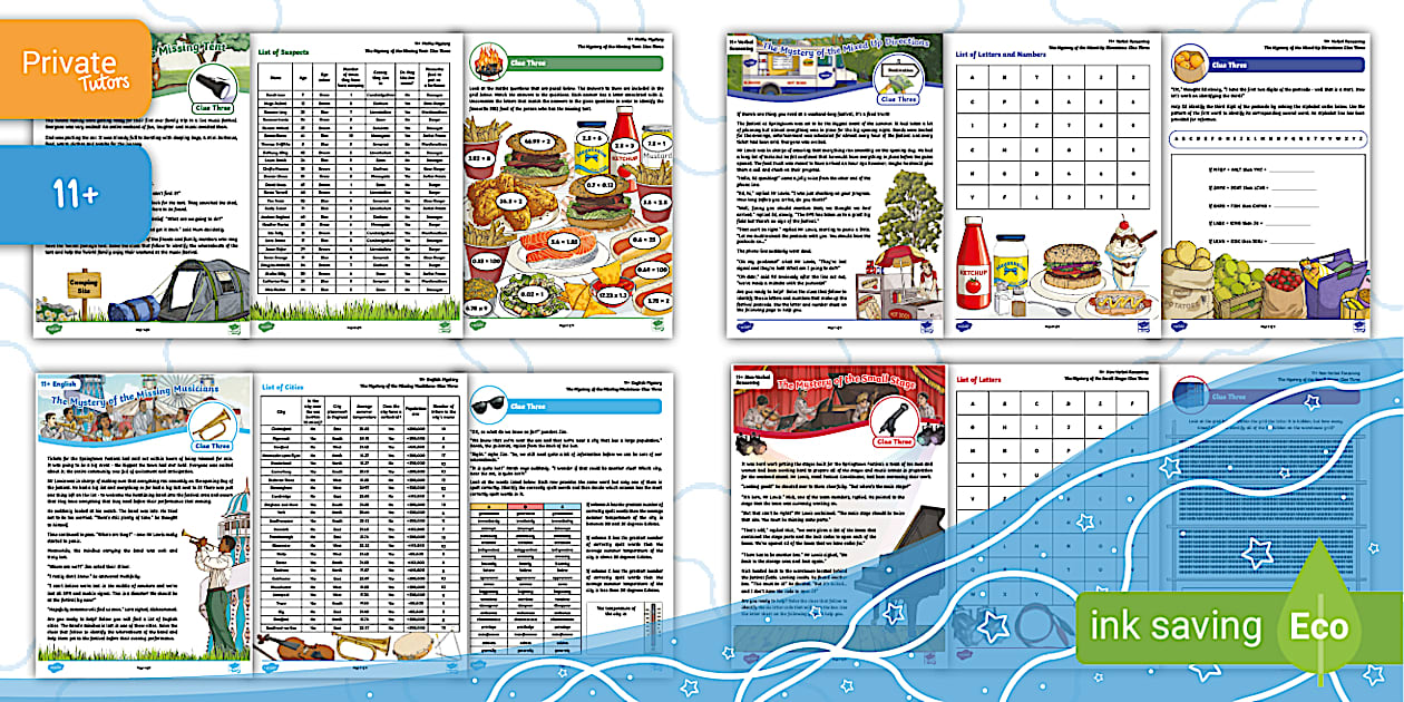 11+ Summer Mystery Challenge - Clue Three Pack - Twinkl