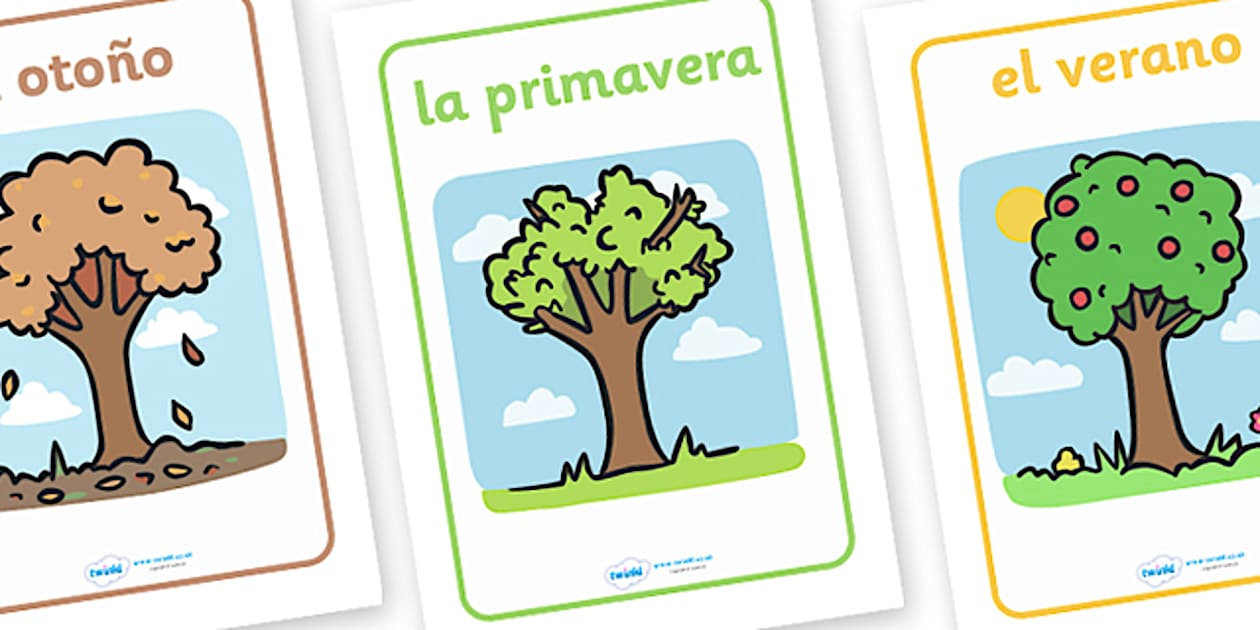 Pósters de exposición de las estaciones (teacher made)