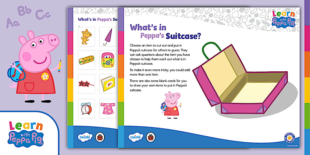 FREE! - Peppa Pig: What's in Peppa's Suitcase? Cut and Stick