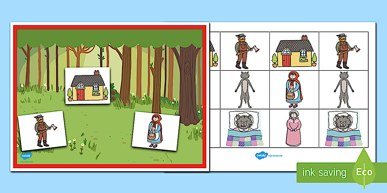 Little Red Riding Hood Barrier Game (teacher made) - Twinkl