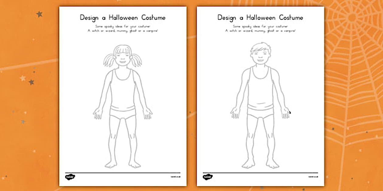 Draw your Halloween Costume Worksheet (teacher made)