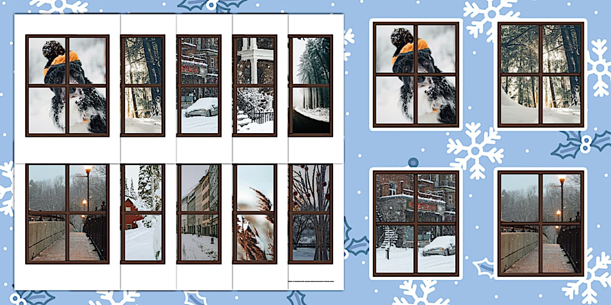Winter Window Cut Outs - Twinkl Winter Display - Twinkl