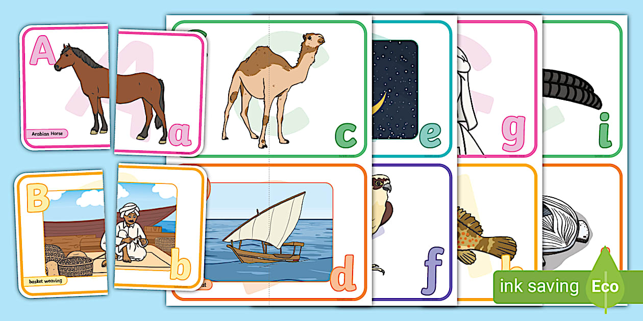 ABC of Qatar Upper and Lower Case Letter Matching Activity