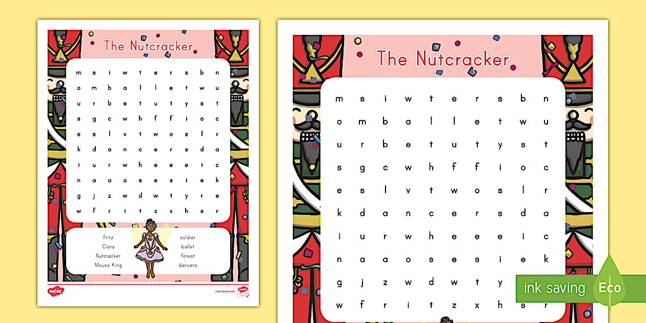 The Nutcracker Word Search (Teacher-Made) - Twinkl