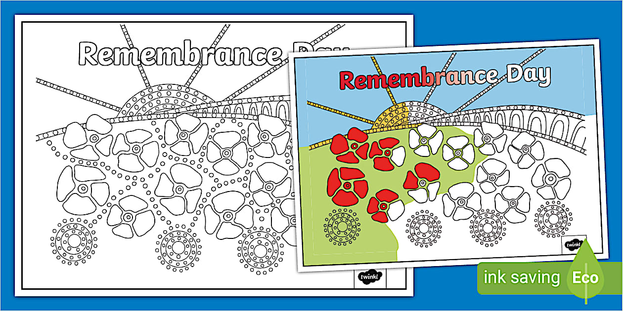 Australian Aboriginal Remembrance Day Colouring In - Twinkl