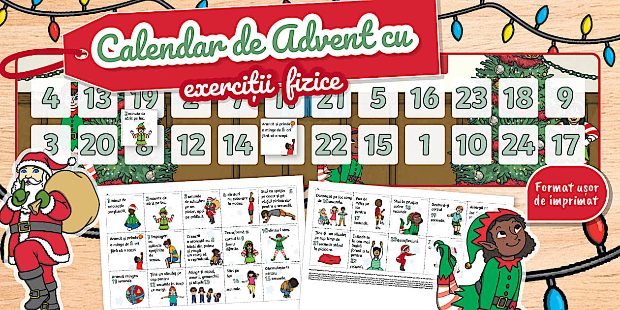 Calendar de Advent cu exerciții fizice – Banner