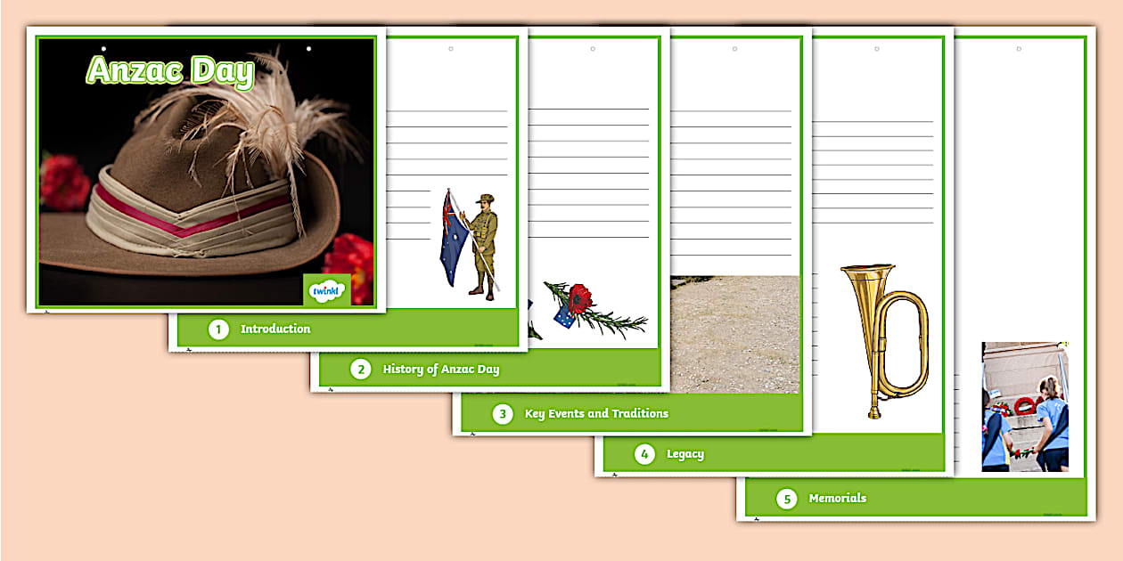 Anzac Day Flipbook Template (teacher made) - Twinkl
