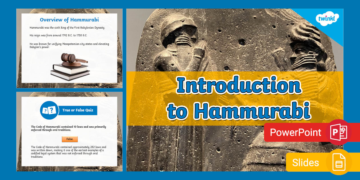 Sixth Grade Hammurabi PowerPoint & Google Slides