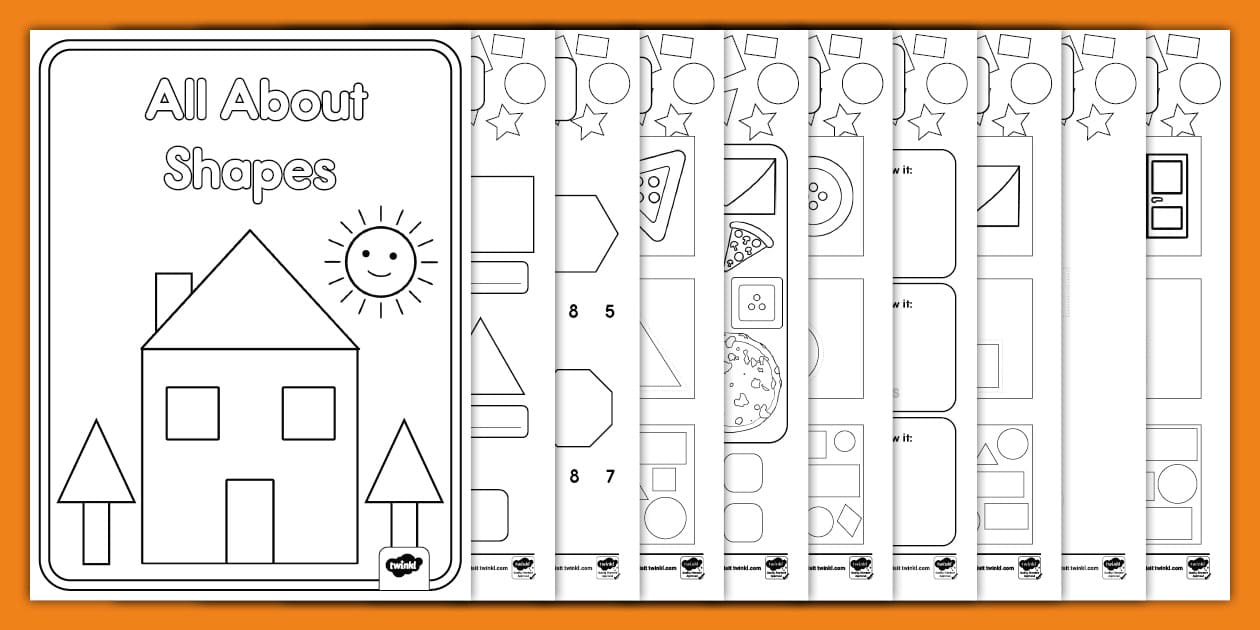 All About Shapes Activity Booklet for PK-K - Twinkl