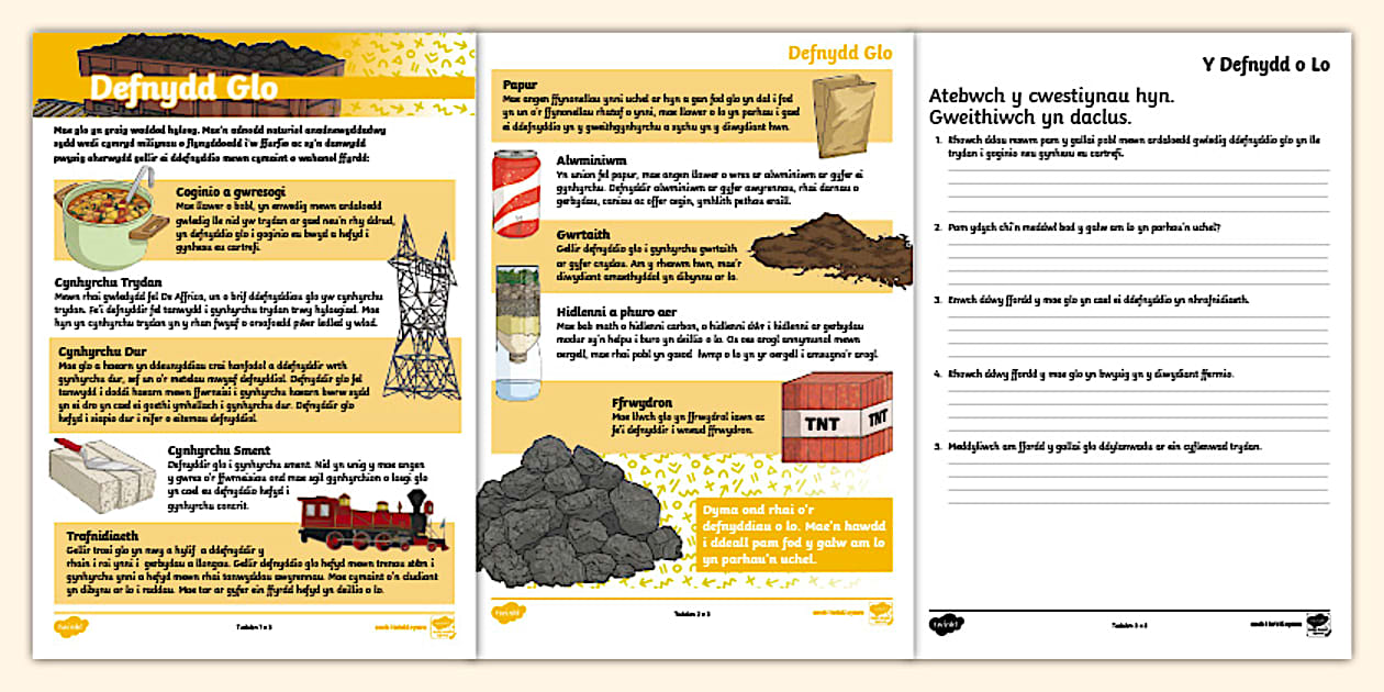 Taflen Weithgaredd Y Defnydd o Lo (teacher made) - Twinkl